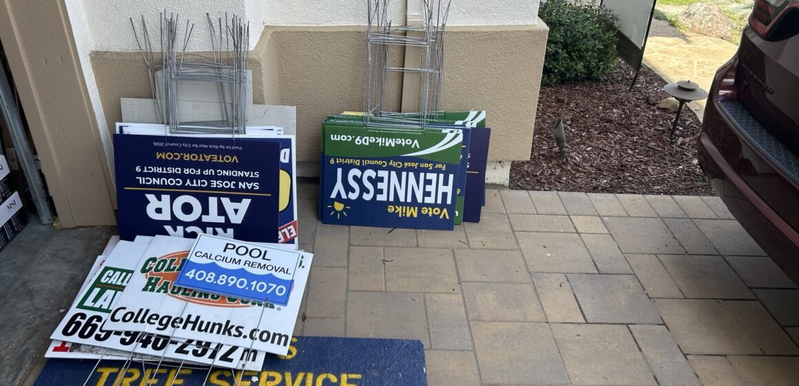 Escalating sign spat riles San Jose District 9 candidates - San José ...